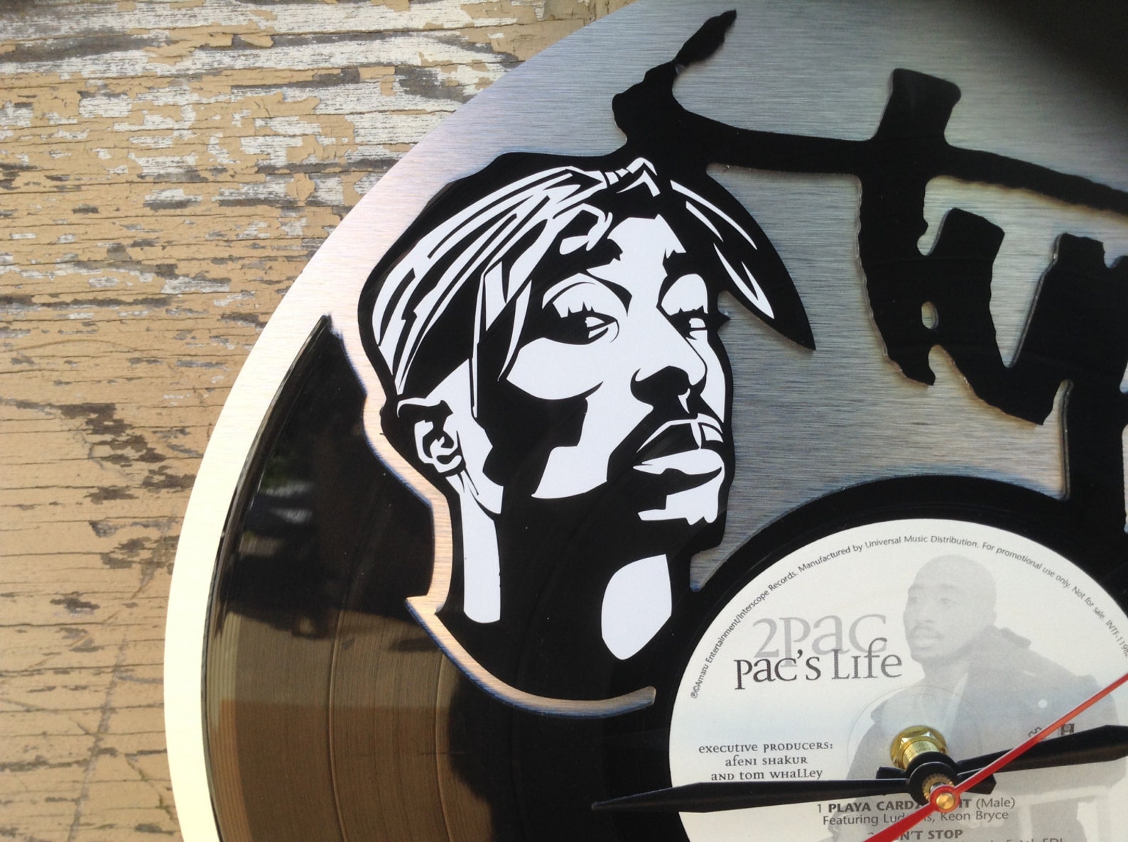 Re-purposed, Recycled Vinyl Record - Tupac Vinyl Clock 2pac Lp - Etsy