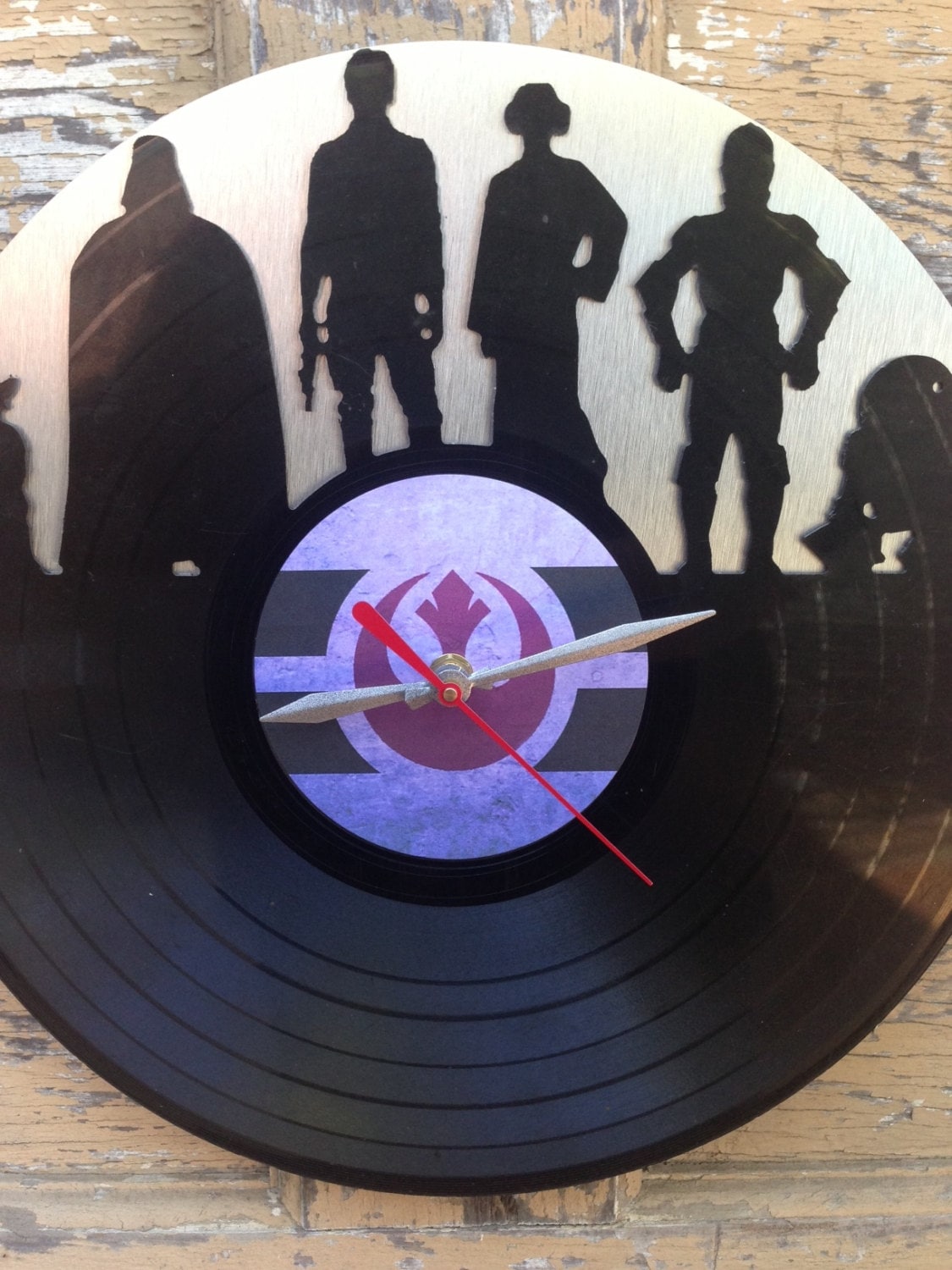 Re-purposed, Recycled Vinyl Record - Star Wars Vinyl Clock - Etsy