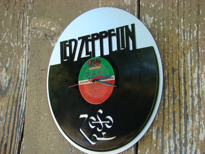 Re-purposed Recycled Vinyl Record Led Zeppelin Vinyl Clock - Etsy