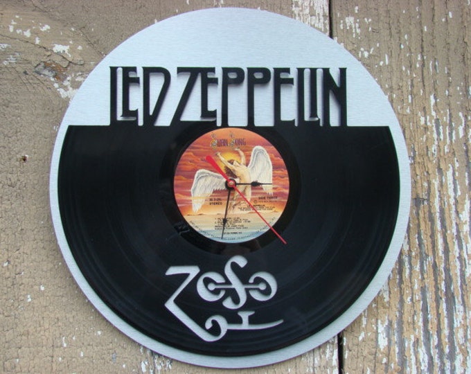 Re-purposed, Recycled Vinyl Record Led Zeppelin Vinyl Clock - Etsy