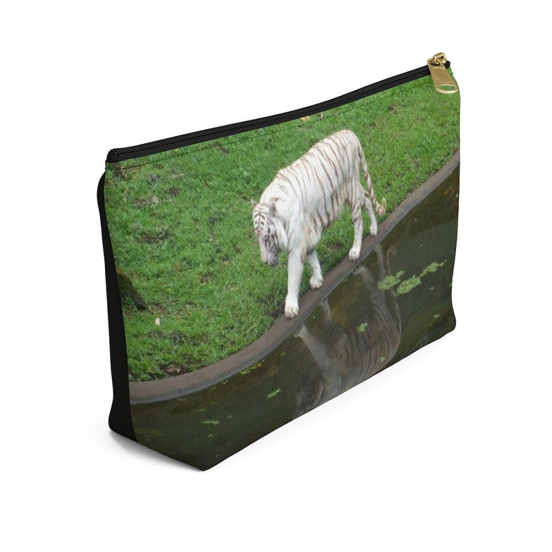 White Tiger Accessory Pouch With T Bottom Rare & Unique - Etsy