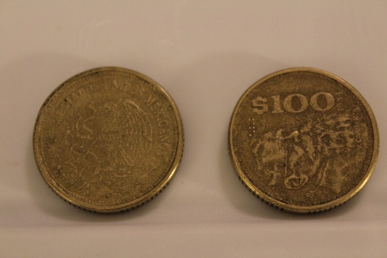 Set of Five Mexican Peso Denomination 100 Pesos Great - Etsy