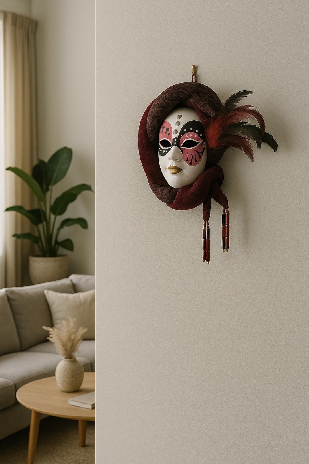 Small Venetian Mask - Modern Wall Decoration - Masquerade Ball - Modern ...