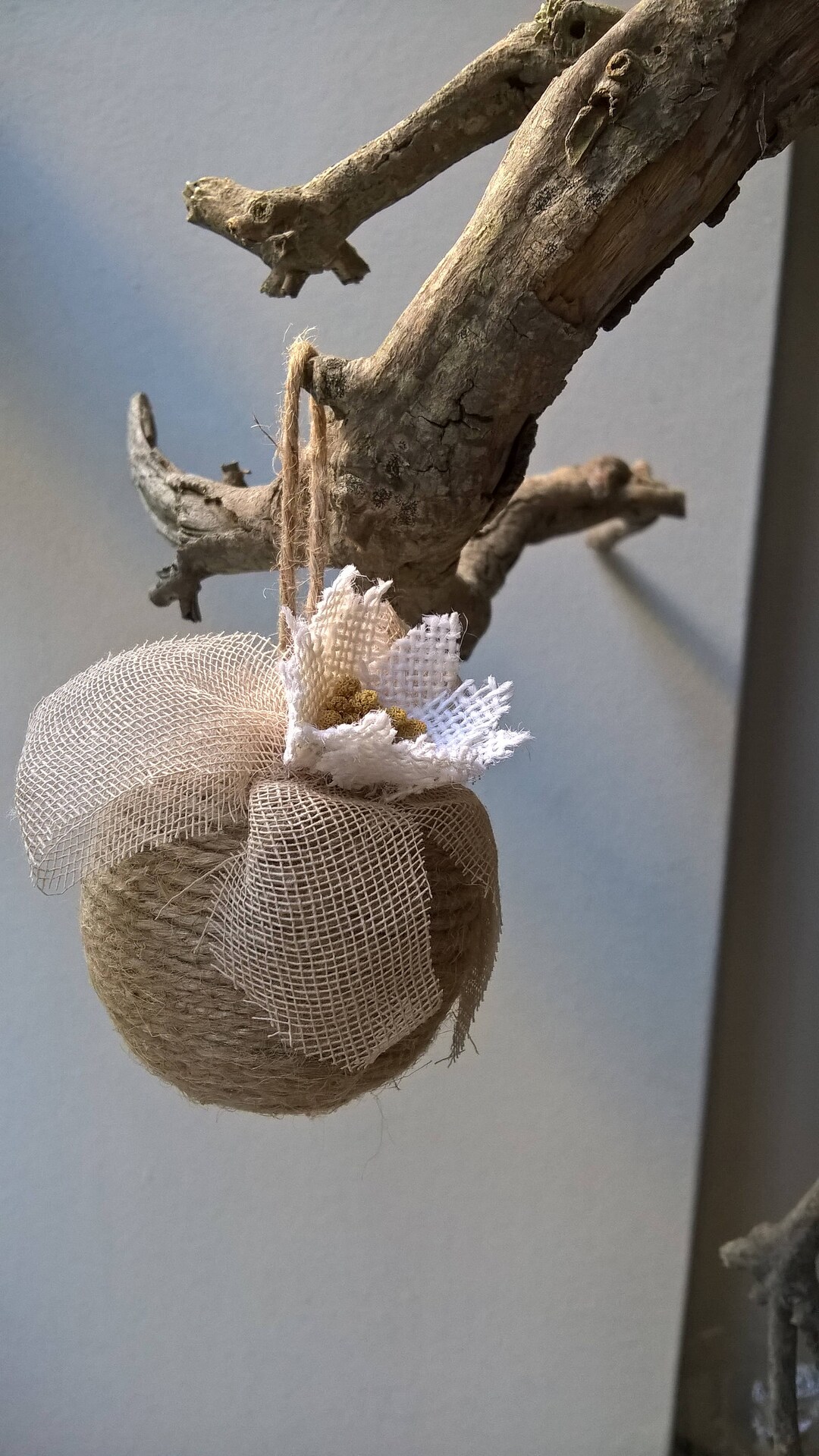 4 X Christmas Rope Balls With A White Poinsettia Christmas - Etsy