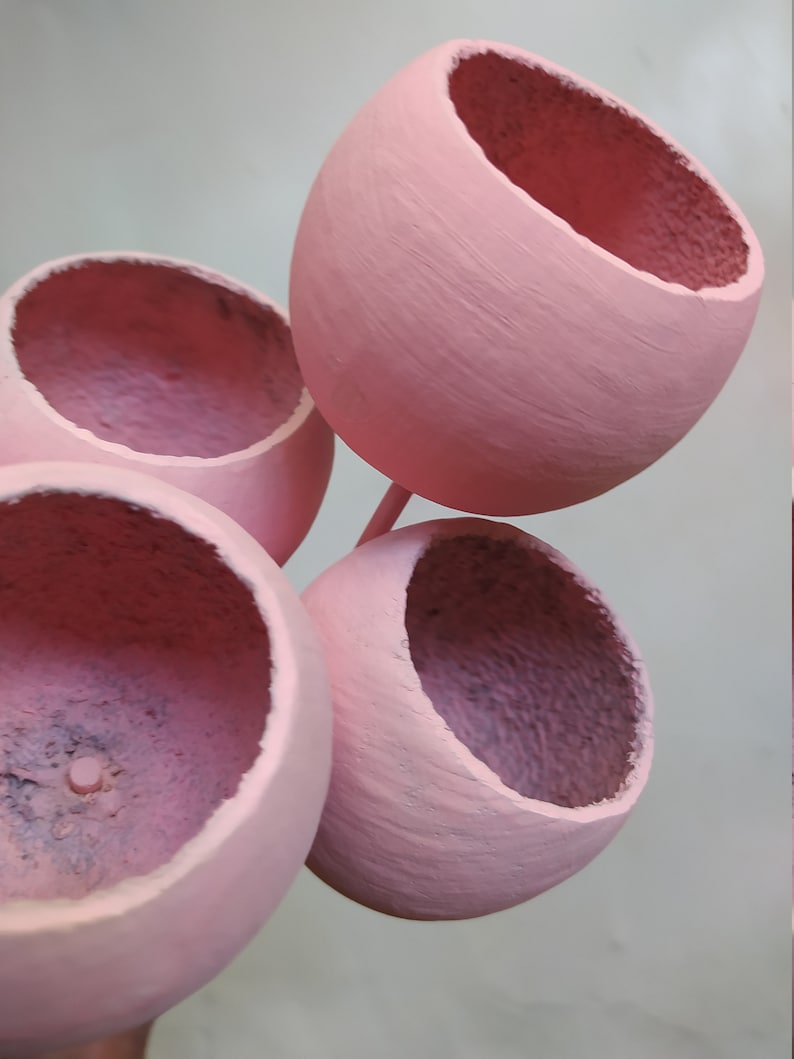 Dried Pink Bell Cups Stemmed Dried Flowers Florist Supply | Etsy