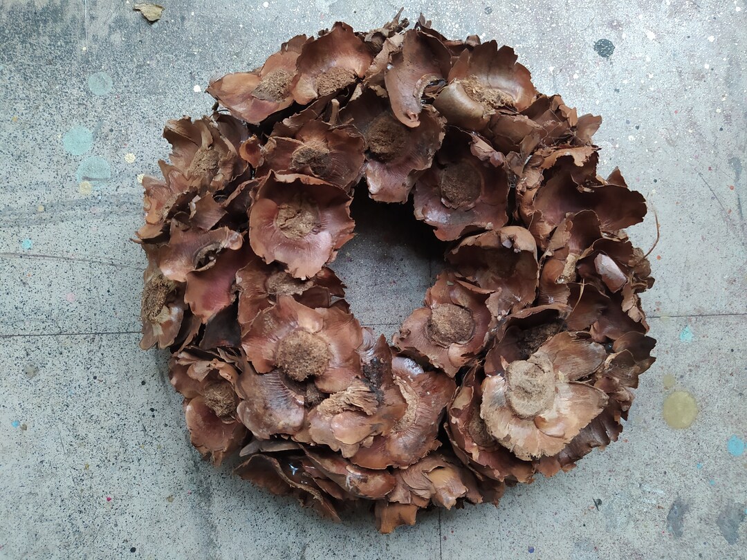 MINI Palm Caps Wreath - Dried Floral Wreath - Hanging Wreath - Year ...