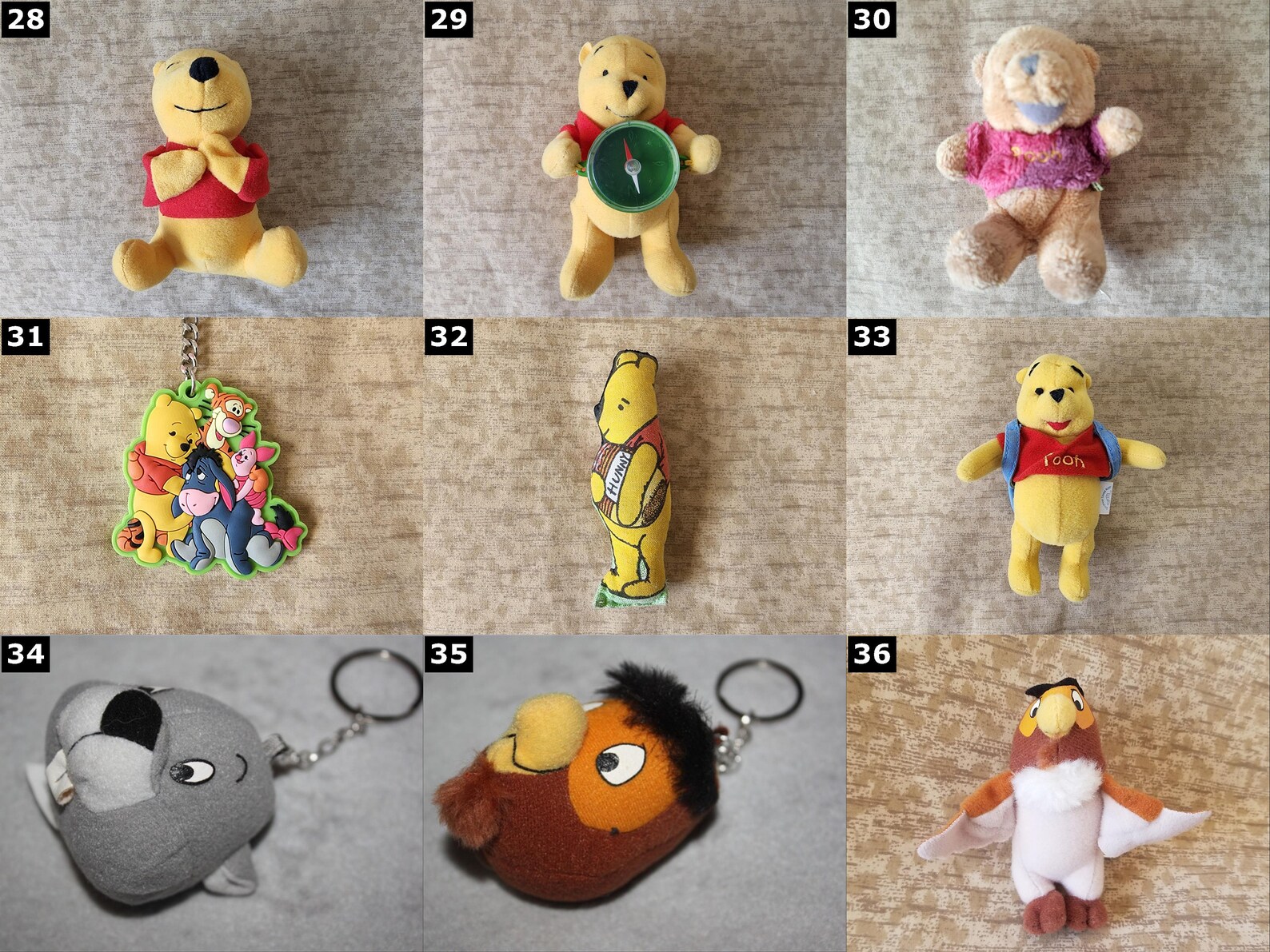 Winnie the Pooh Character Disney Keychains - SELECT ONE - Walt Disney ...