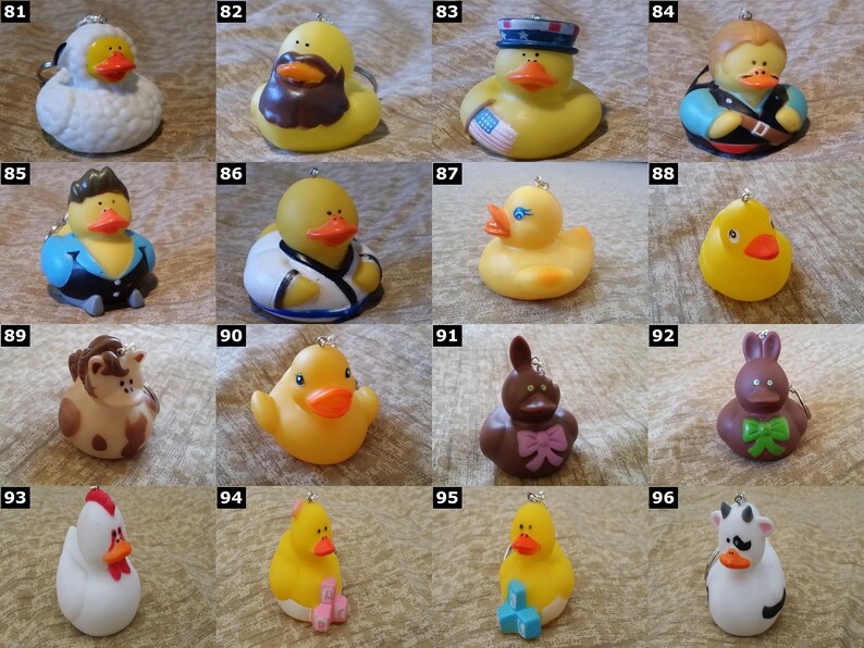 Rubber Duck Key Chains Cute Rubber Ducky Party Favors | Etsy