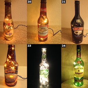 Alcohol Lighting Bottle Lamps - SELECT ONE - Etsy