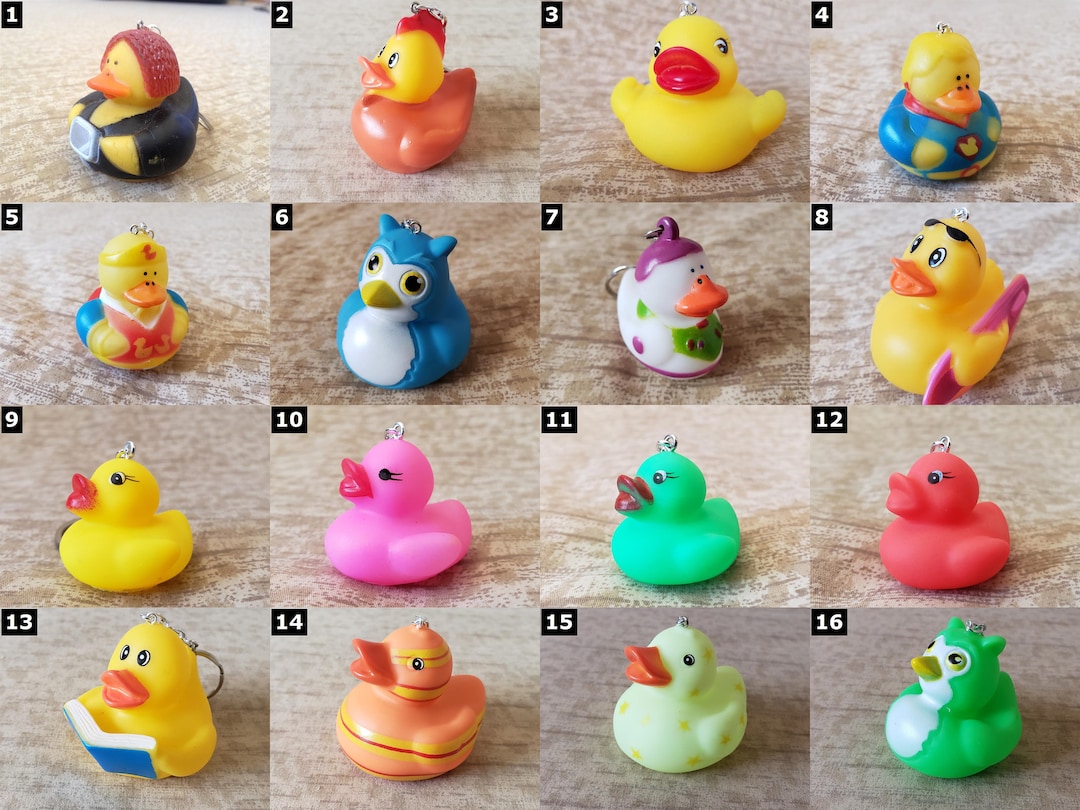 Rubber Duck Key Chains - Cute Rubber Ducky - Jeep Ducking Party Favors ...