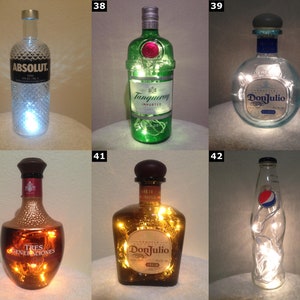 Alcohol Lighting Bottle Lamps - SELECT ONE - Etsy