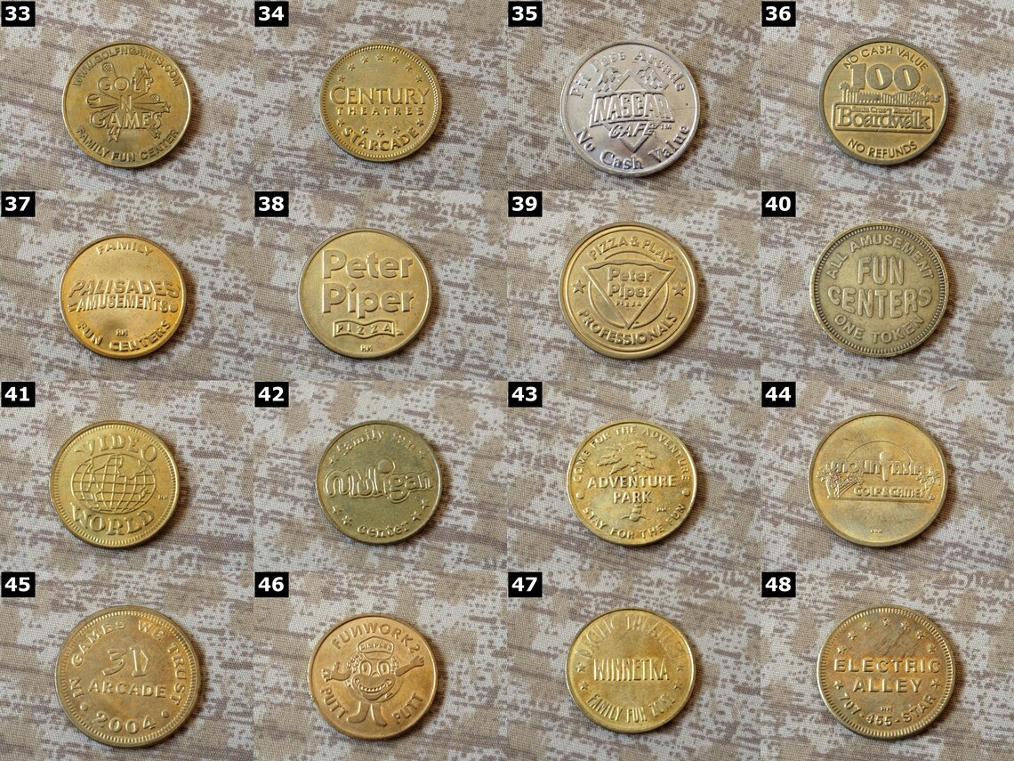Video Game Arcade Token Gaming Accessories - Namco, Sega and More! - Etsy