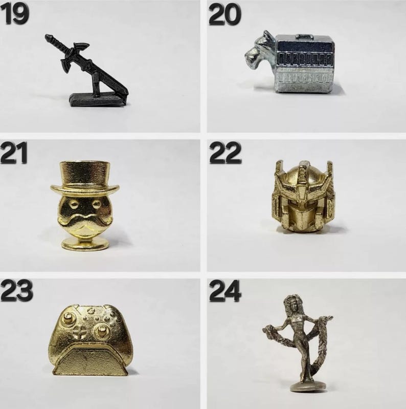 Monopoly, Cluedo and Board Game Pieces Tokens - Party Favors ...