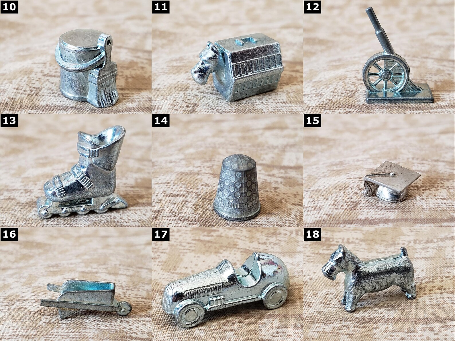 Monopoly Cluedo and Board Game Pieces Tokens Party Favors - Etsy