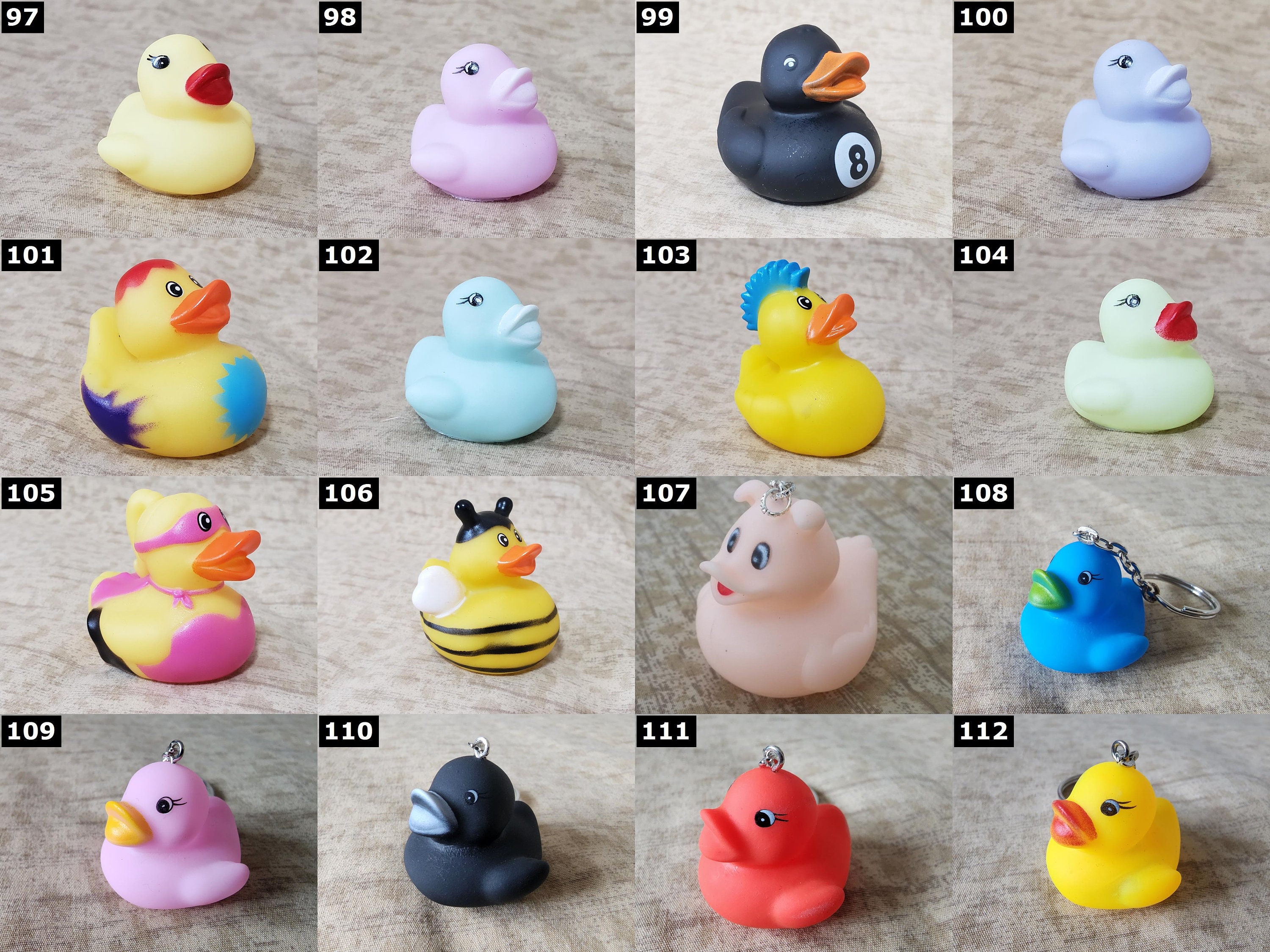 Rubber Duck Key Chains Cute Rubber Ducky Party Favors - Etsy UK