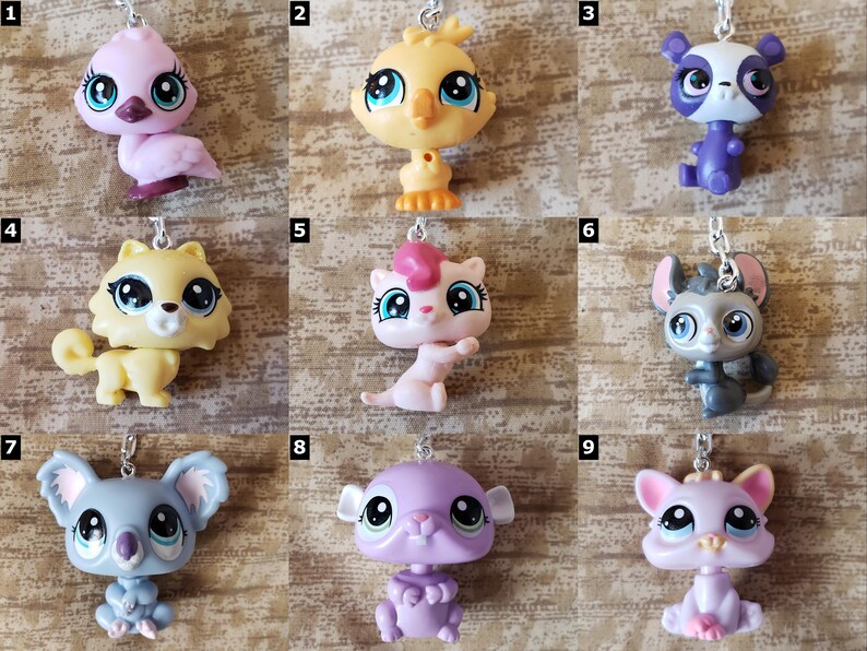 Littlest Pet Shop Animal Keychains Hasbro LPS Party Favors | Etsy