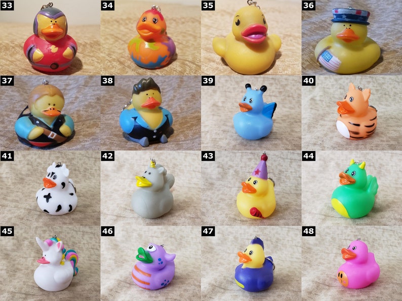Rubber Duck Key Chains Cute Rubber Ducky Party Favors | Etsy
