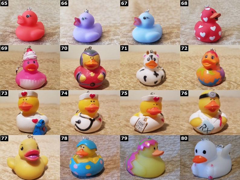 Rubber Duck Key Chains Cute Rubber Ducky Party Favors | Etsy