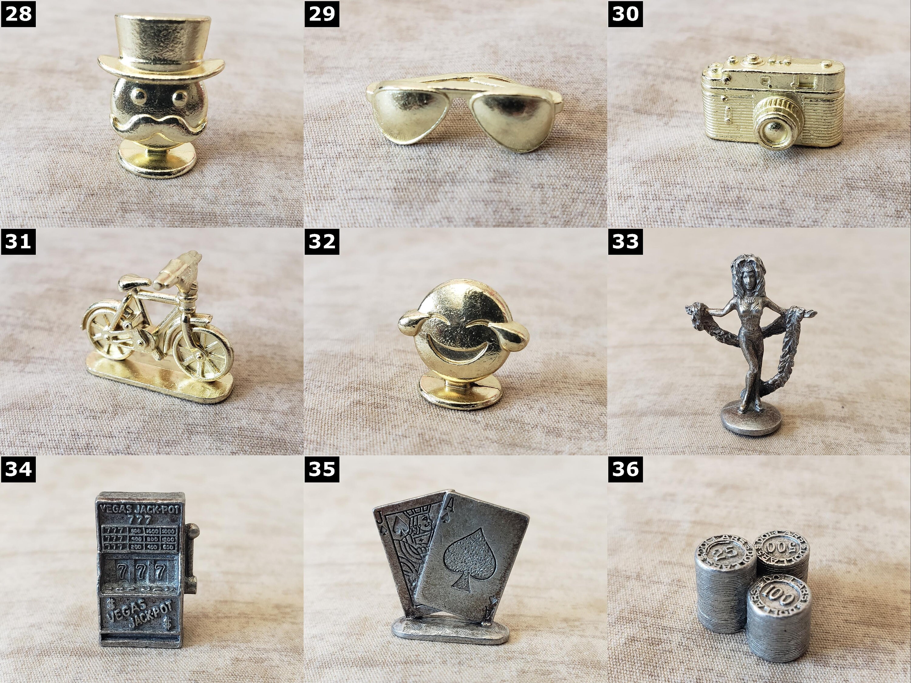 Monopoly Cluedo and Board Game Pieces Tokens Party Favors - Etsy