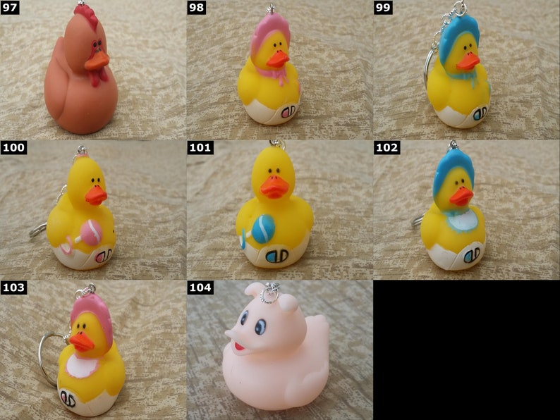 Rubber Duck Key Chains Cute Rubber Ducky Party Favors | Etsy