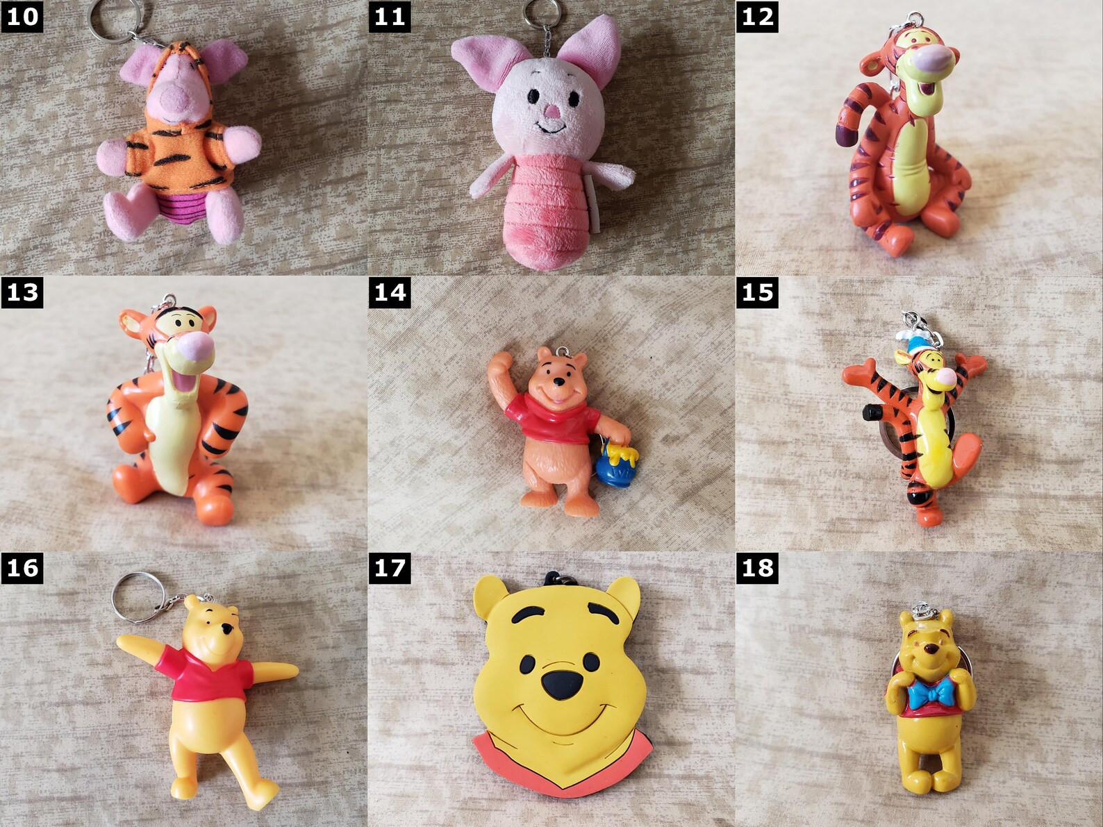 Winnie the Pooh Character Disney Keychains SELECT ONE Walt | Etsy