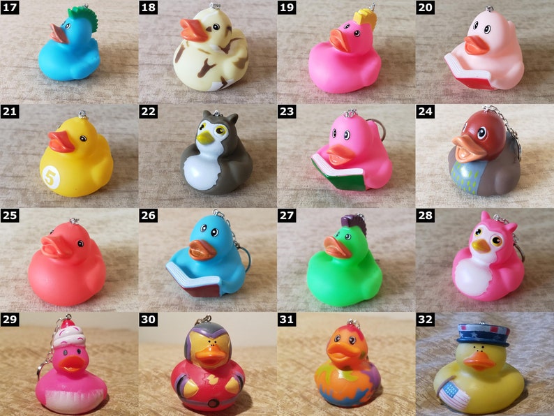Rubber Duck Key Chains Cute Rubber Ducky Party Favors - Etsy