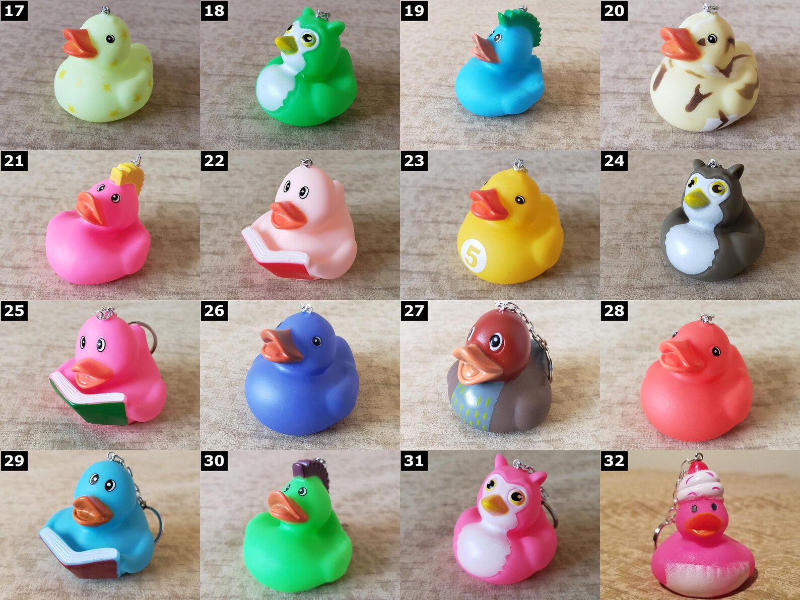 Rubber Duck Key Chains Cute Rubber Ducky Party Favors | Etsy