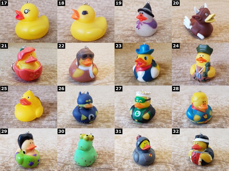 Rubber Duck Key Chains Cute Rubber Ducky Party Favors | Etsy