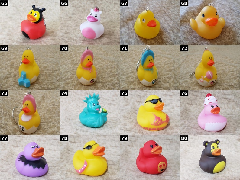Rubber Duck Key Chains Cute Rubber Ducky Party Favors | Etsy