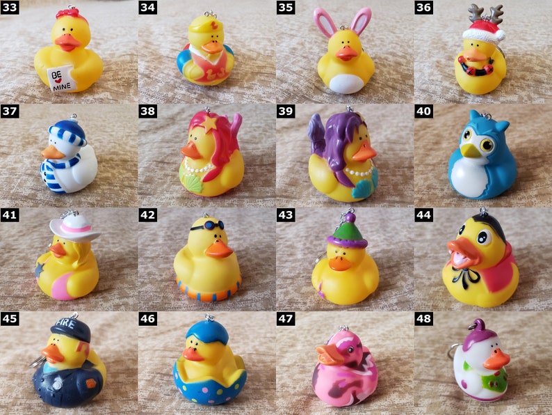 Rubber Duck Key Chains Cute Rubber Ducky Party Favors | Etsy