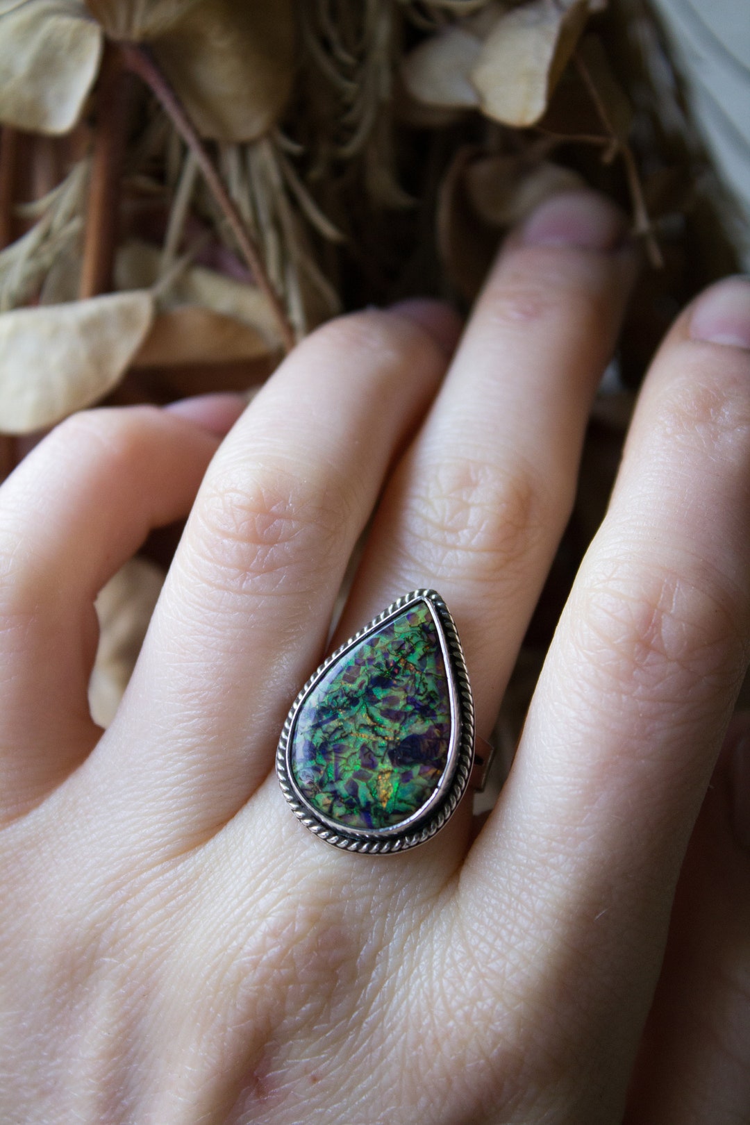 Monarch Opal Ring Size 6.25, Monarch Opal Ring, Colorful Opal Ring ...
