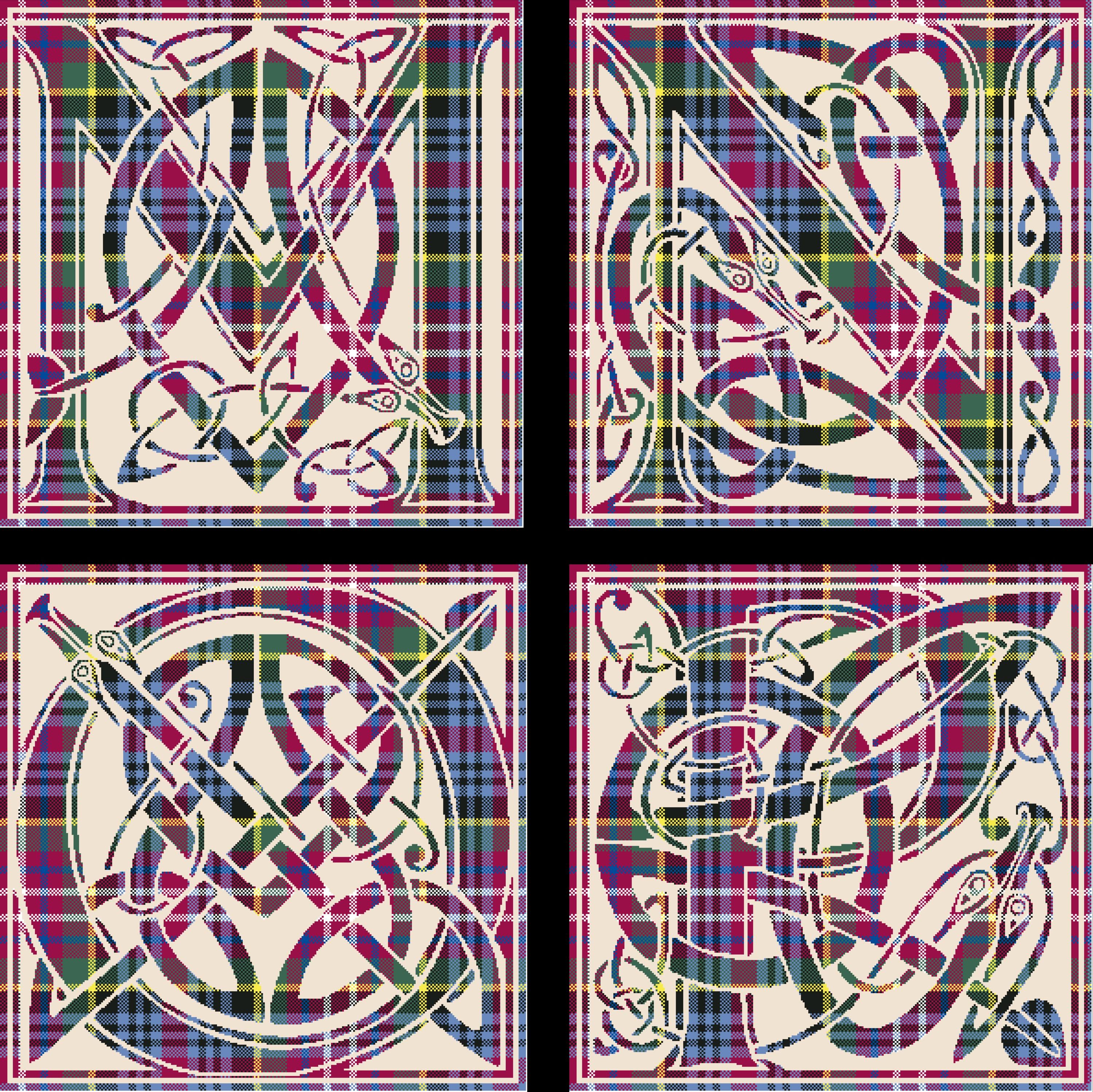 Scottish Tartan Cross Stitch Pattern - Monogram - Etsy