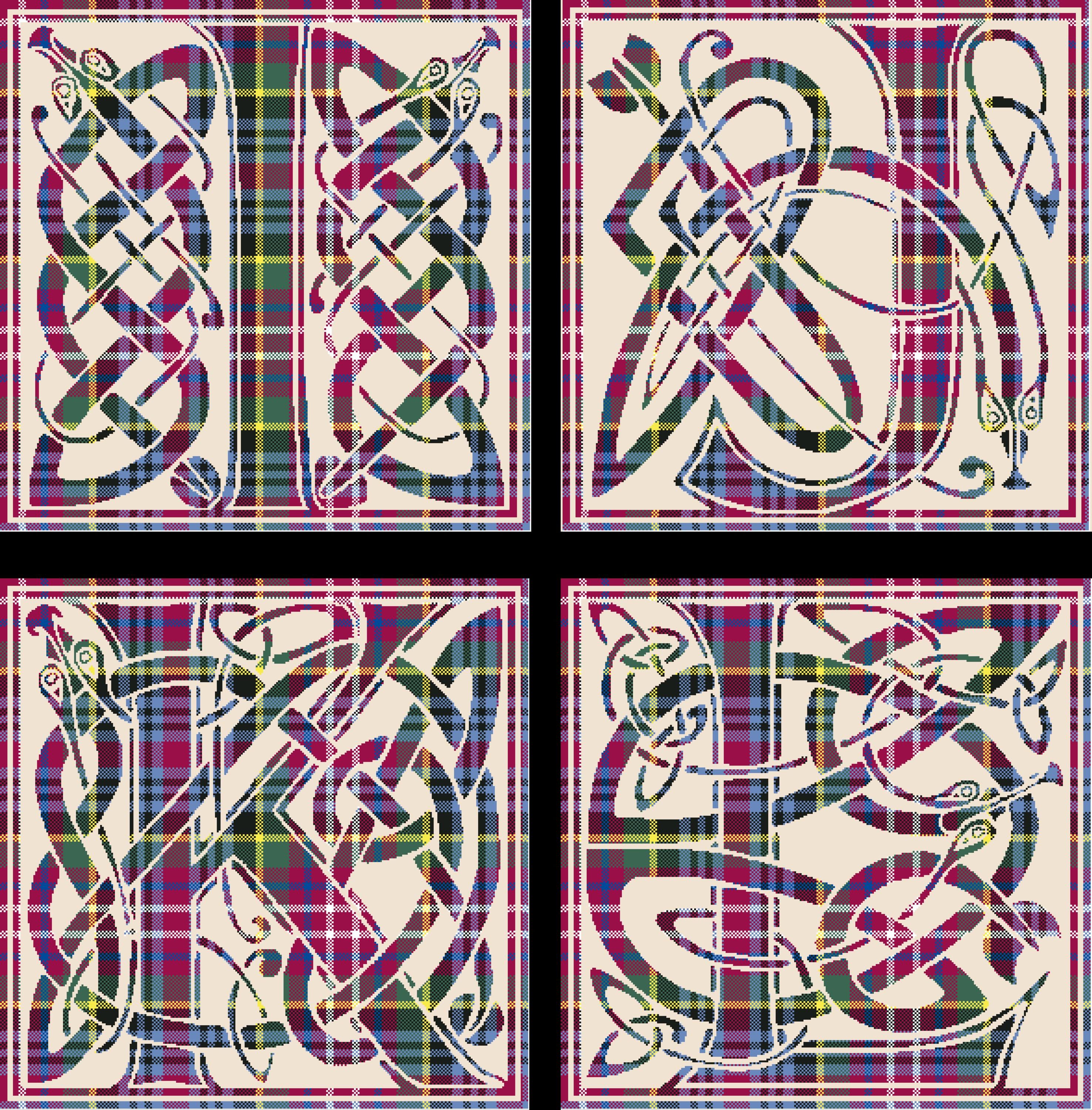 Scottish Tartan Cross Stitch Pattern - Monogram - Etsy