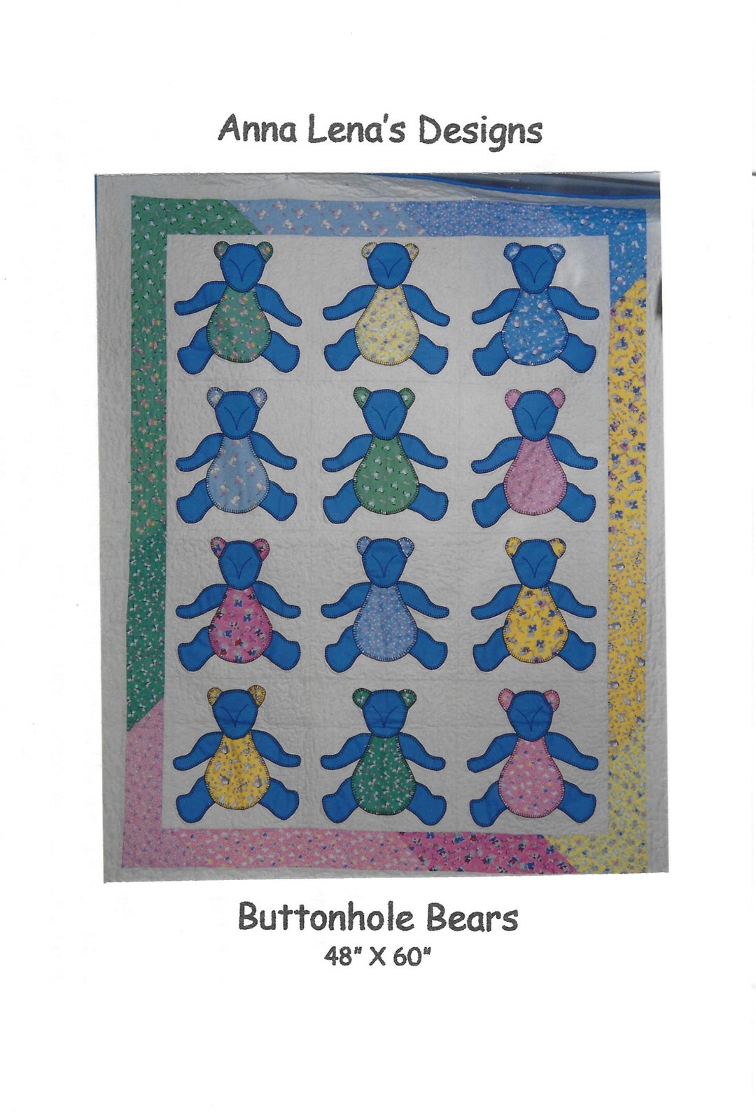 Buttonhole Bears Quilt Pattern - Etsy