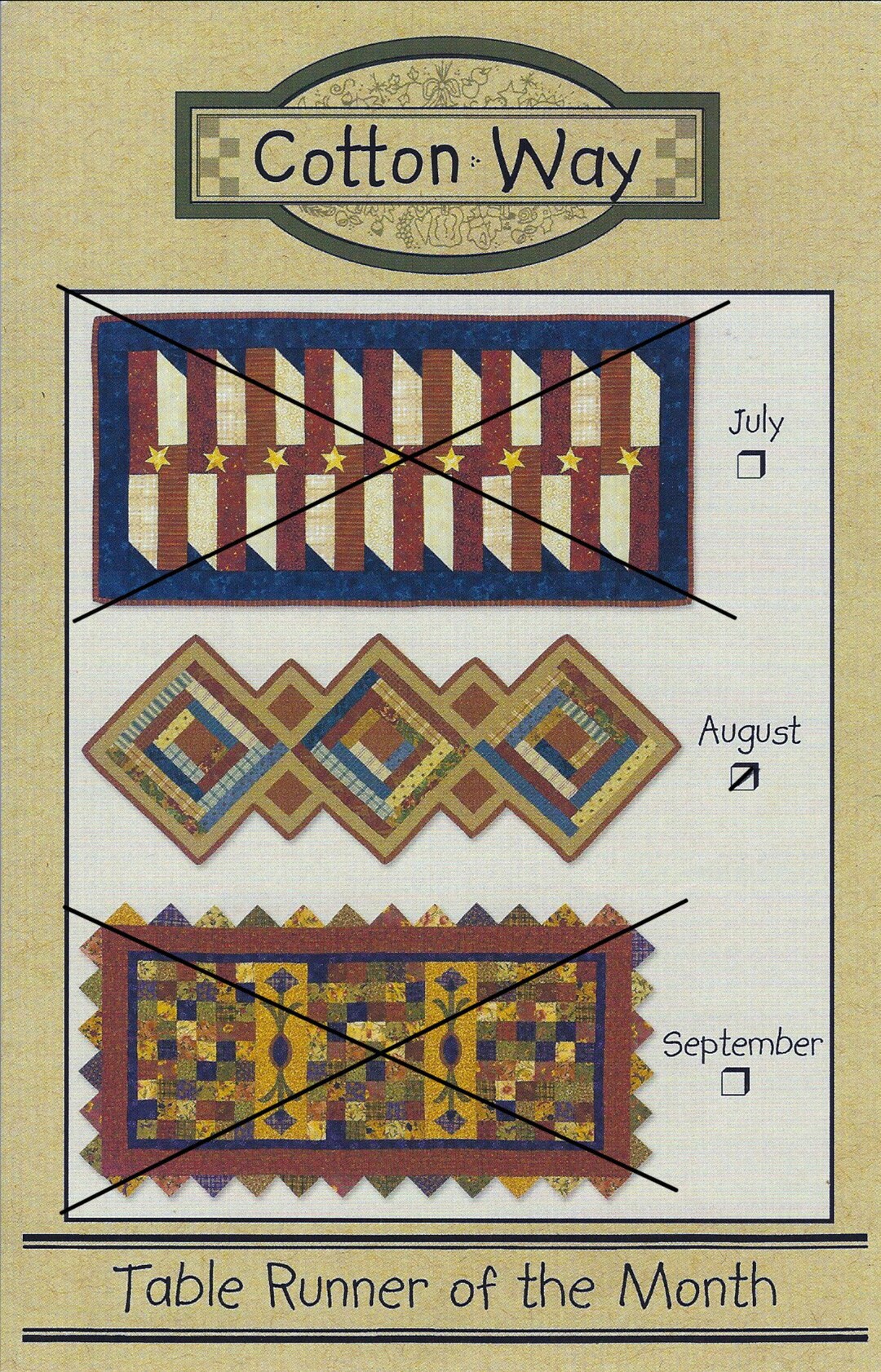 Table Runner of the Month: August Pattern - Etsy