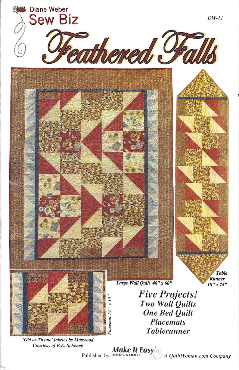 Feathered Falls Quilt Pattern - Etsy