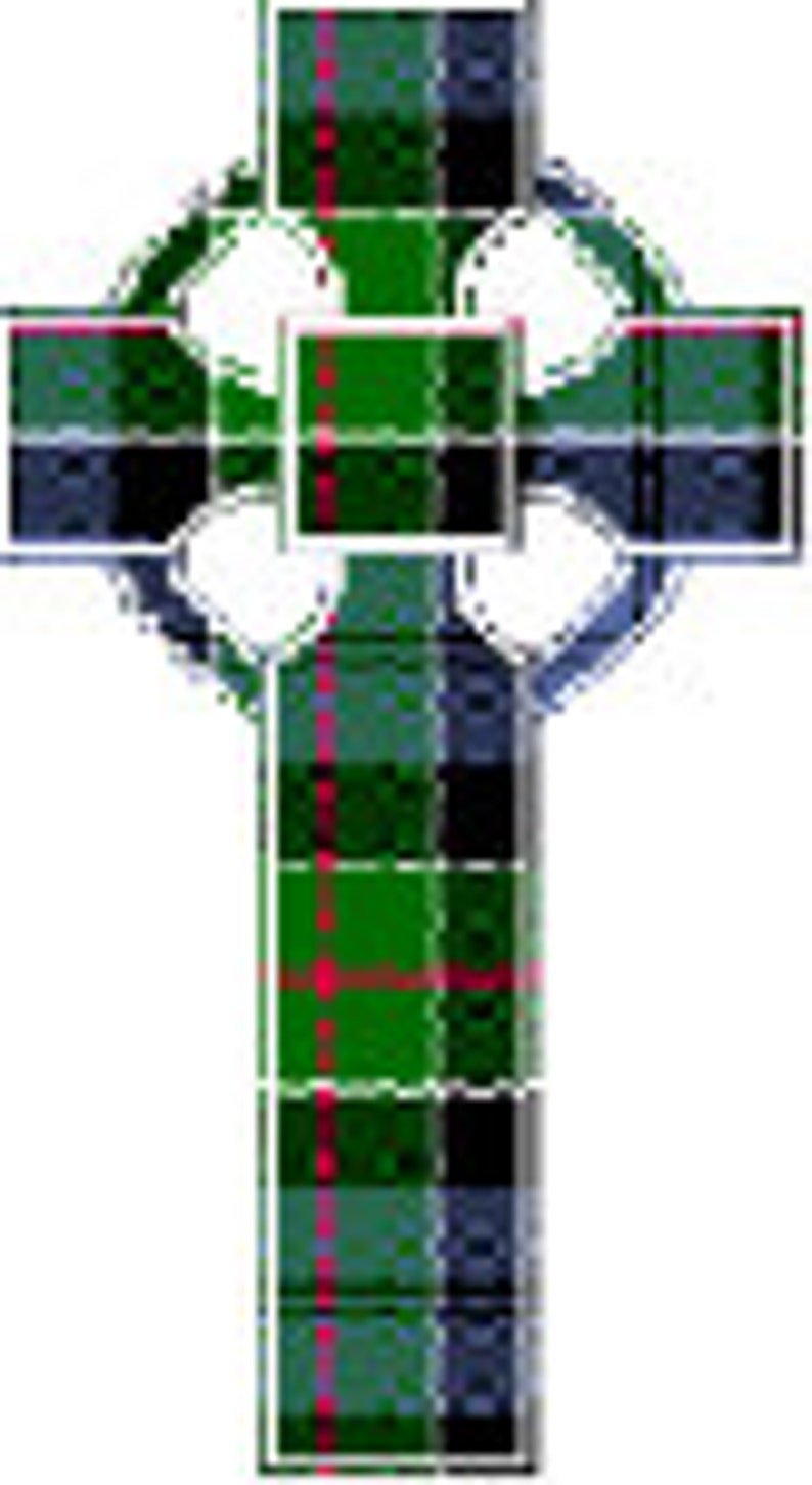 Scottish Tartan Cross Stitch Pattern - Celtic Cross - Etsy