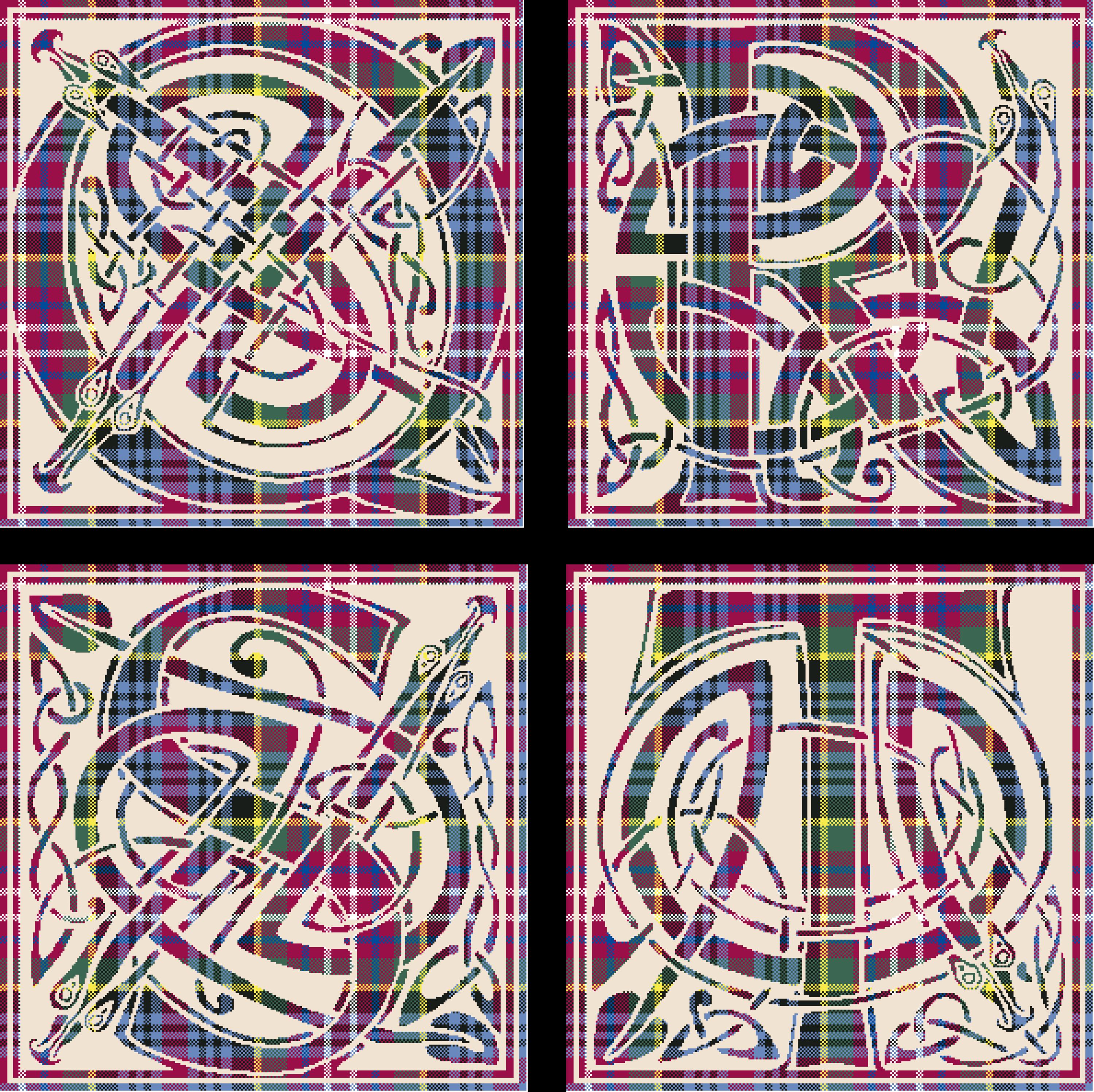 Scottish Tartan Cross Stitch Pattern - Monogram - Etsy