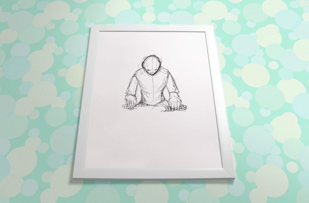 Illustration - Drawing: Man Uses Keyboard - "type Slowly" - Art Prints ...