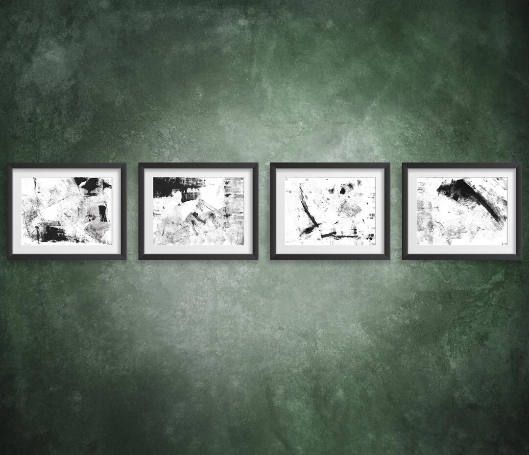Fine Dust Particles Set of 4 Printers Ink Original Artwork Wall ...