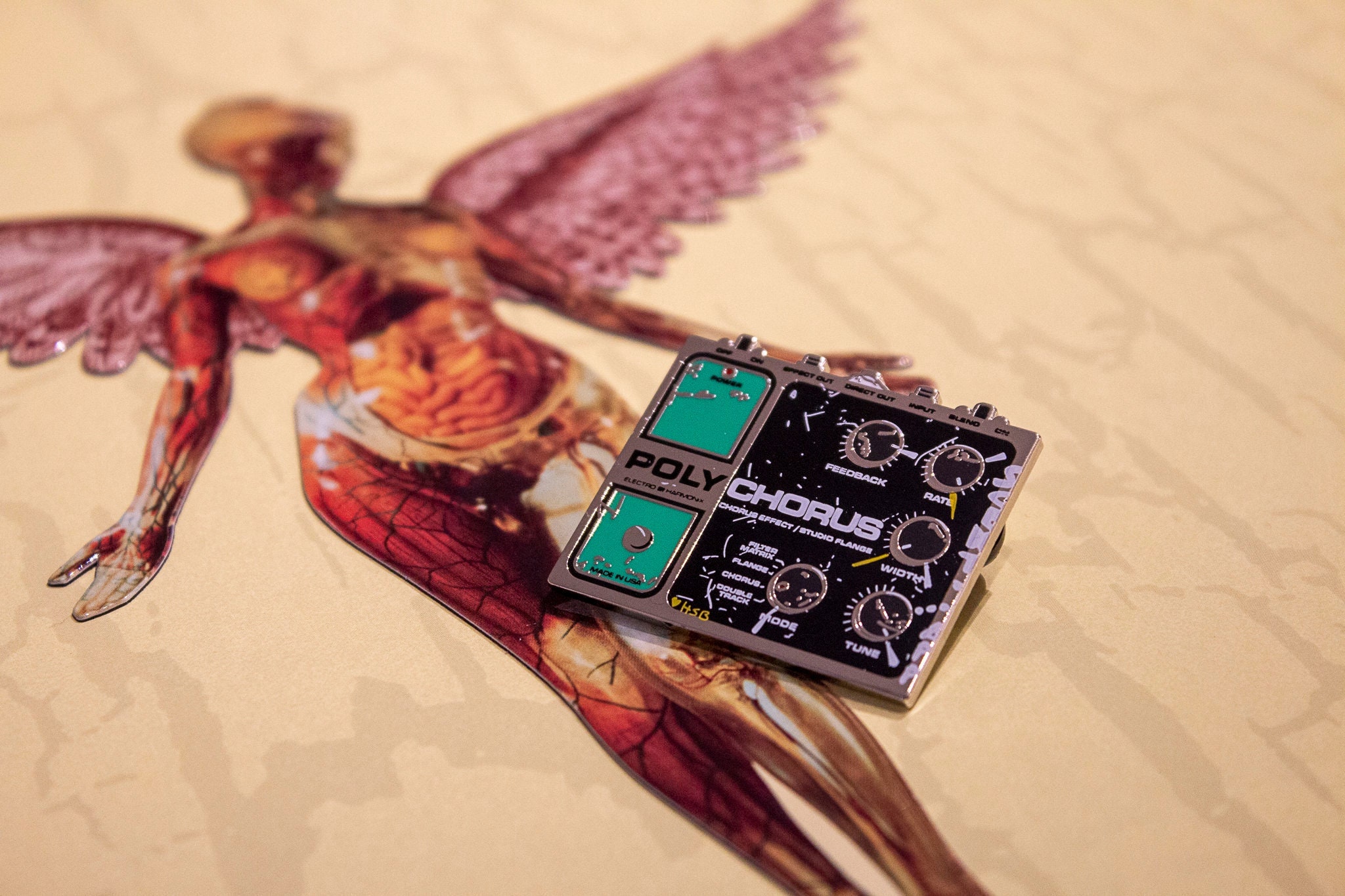 Polychorus "in Utero" - Kurt Cobain Guitar Pedal Pin - Etsy