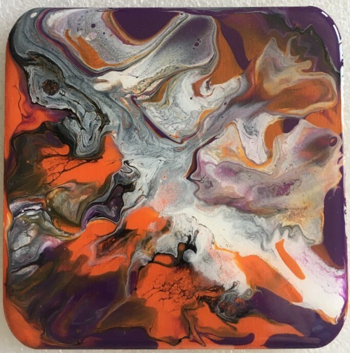 Fluid Art Coasters Set of 4 Drink Coasters - Etsy