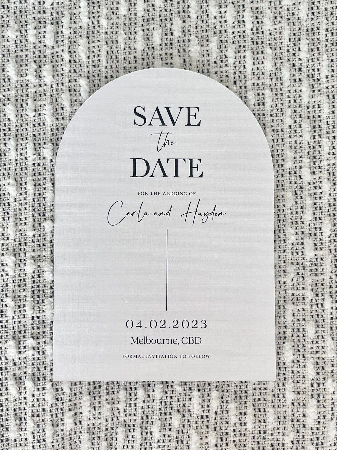 Arch SAVE THE DATE Cards Minimalist Invitations Modern, Simple ...