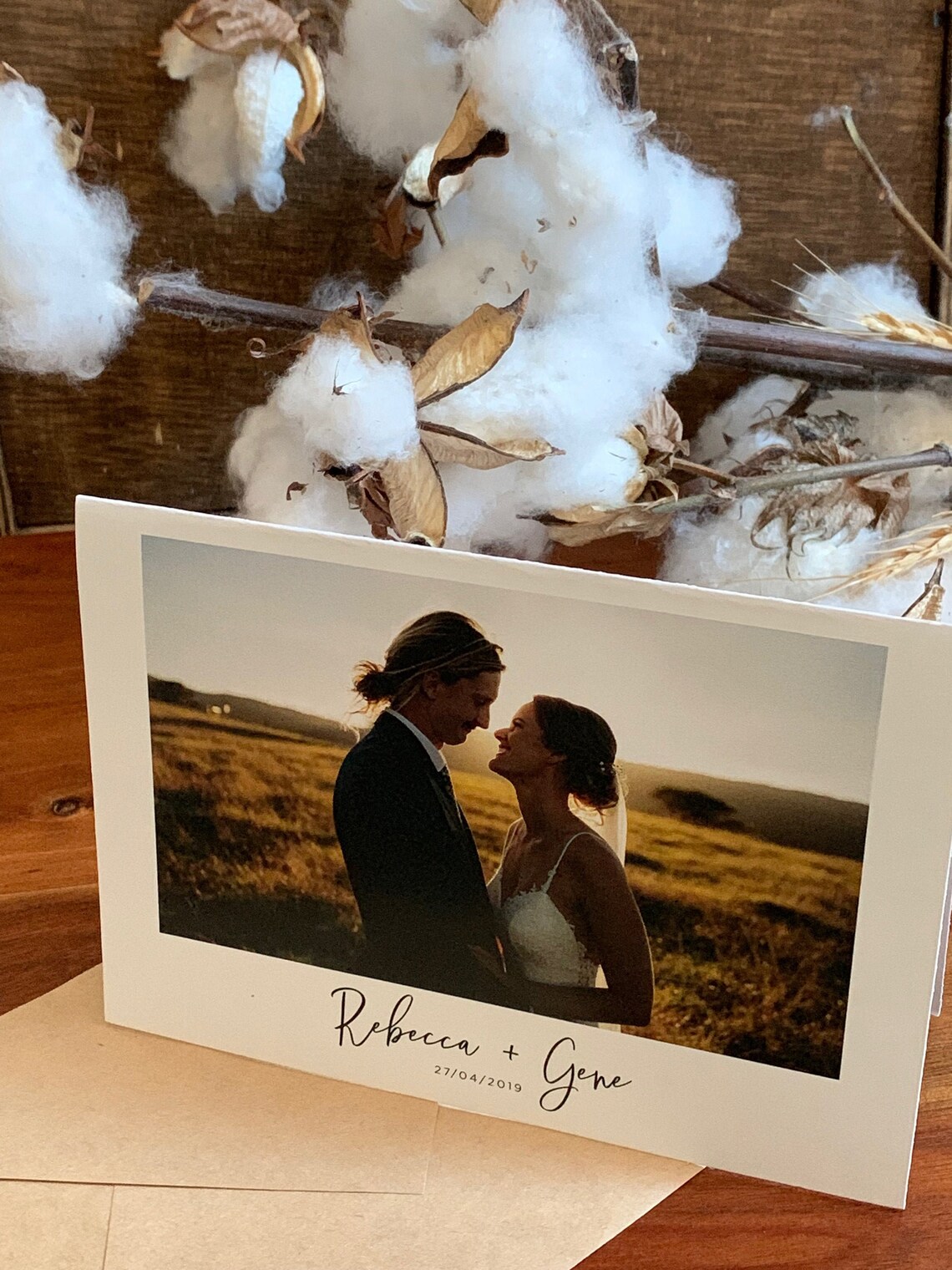 Wedding Thank You Card on A6 Postcard, Photo Thank You Card With ...