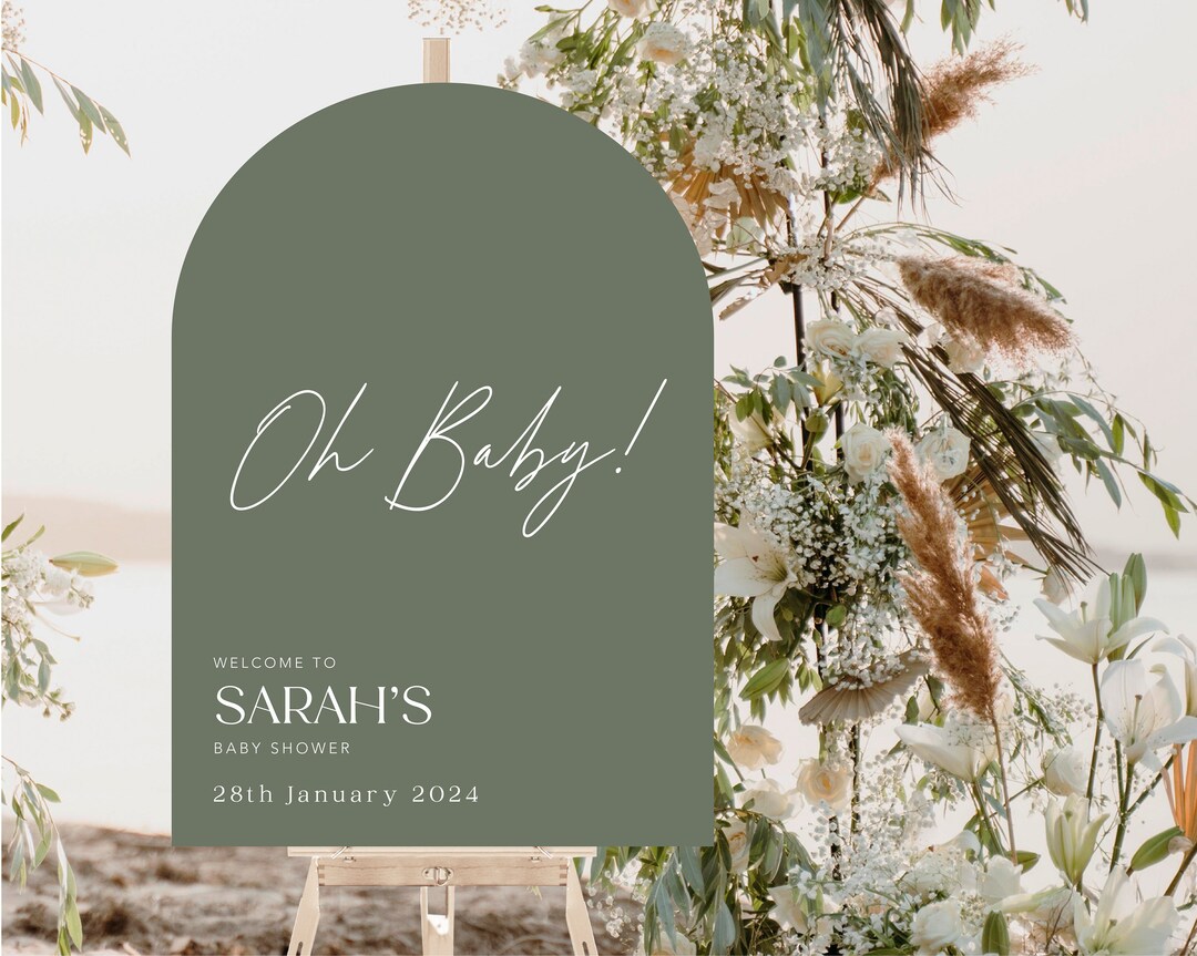 Oh Baby Arch Welcome Sign Event Signage Baby Shower Signage DIGITAL ...