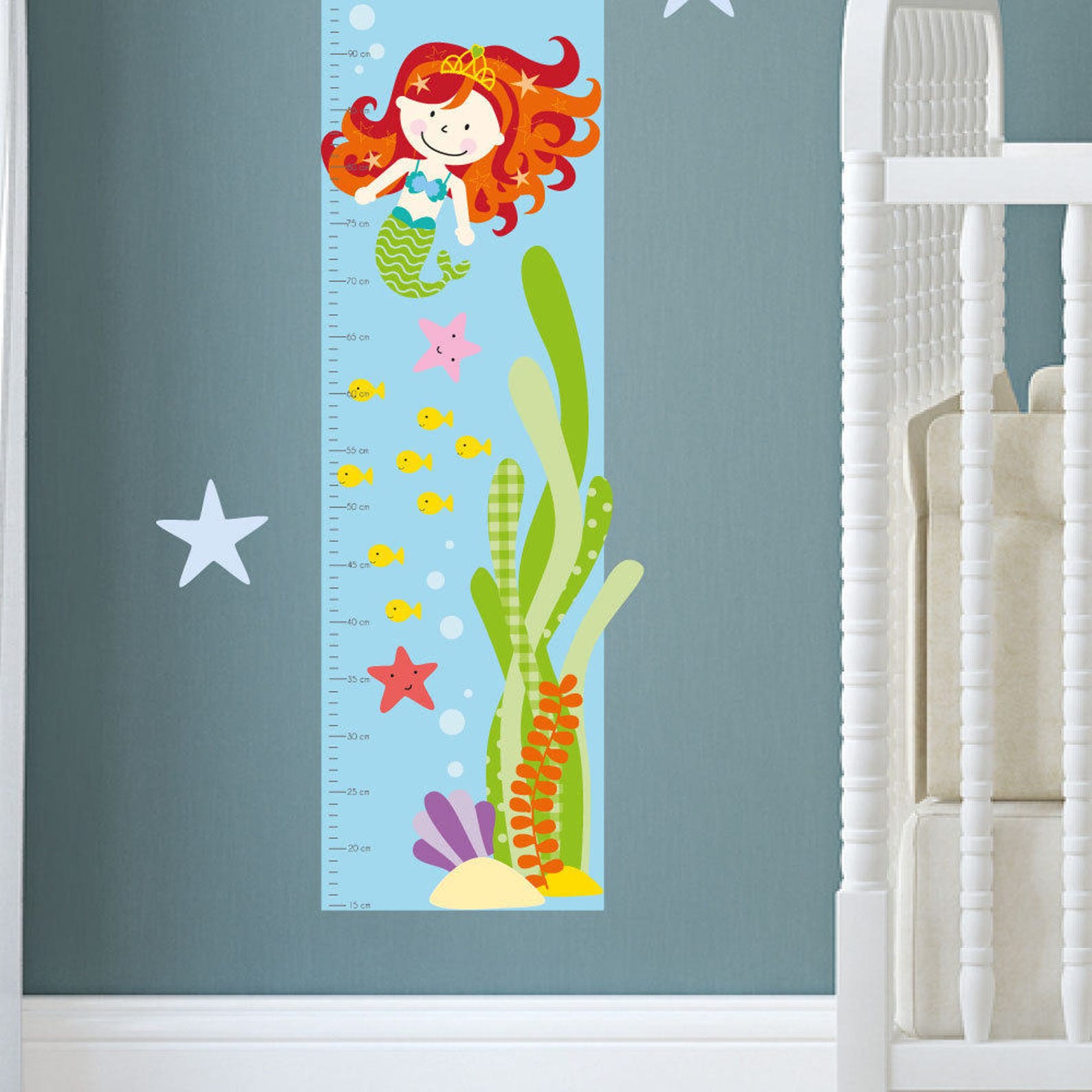Mermaid Decal Toddler Girls Wall Stickers Sea Creatures - Etsy