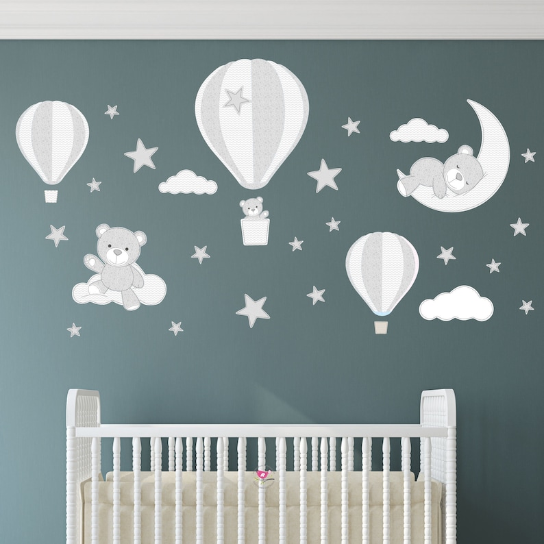 Calcomanía de oso de peluche pegatinas de pared de globos - Etsy España