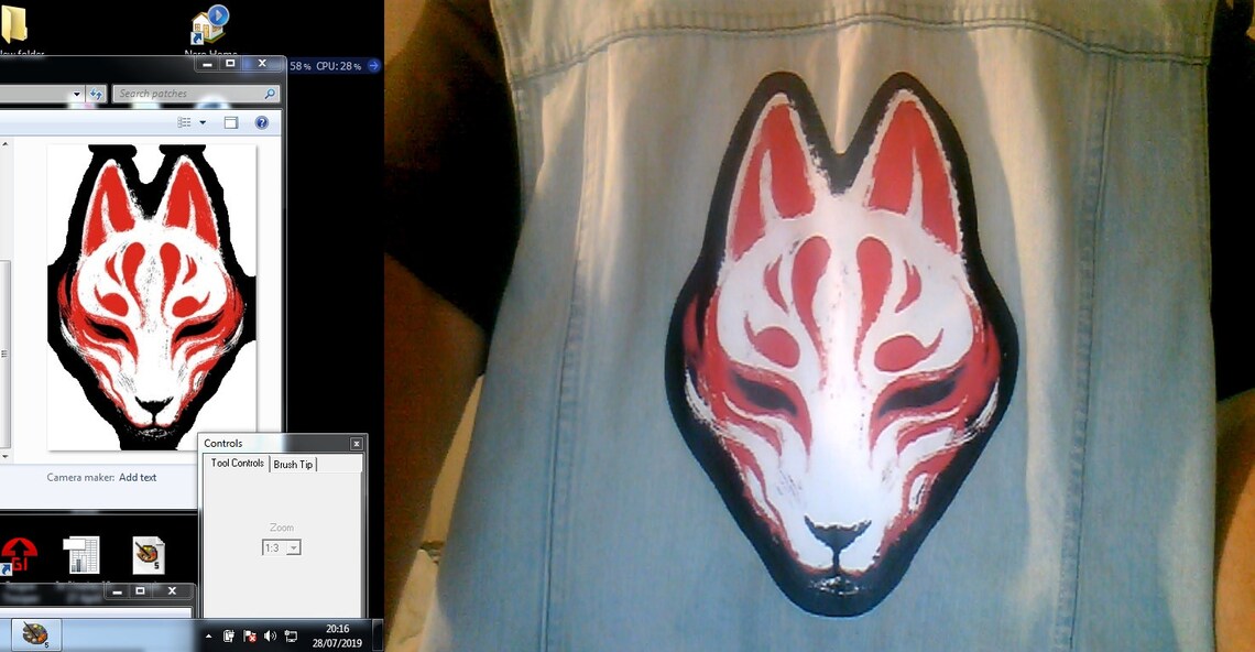 Babymetal Kitsune Mask Back Patch 28cm - Etsy