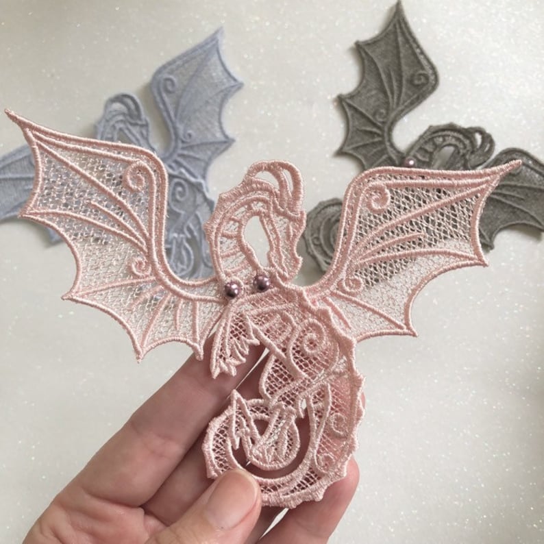 Lace Dragon Ornament - Etsy