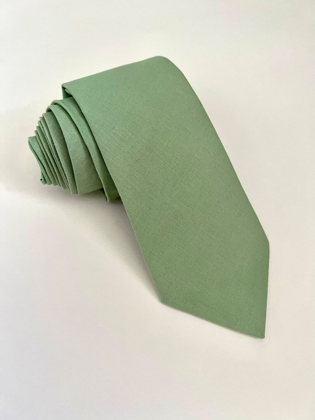 Sage Necktie. Sage Bow Tie. Light Green Sage Spring Necktie. Wedding ...